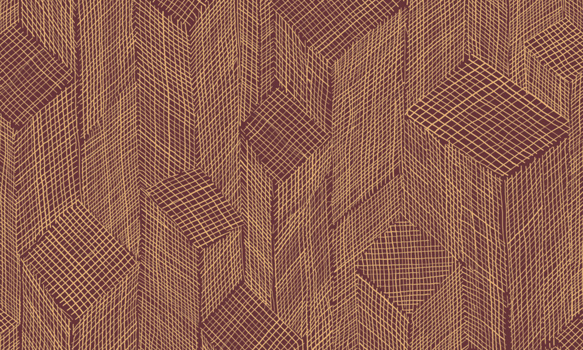 Shibam Wine Red by Arte Arte - Wallcoverings | Amersham Designs Arte ...