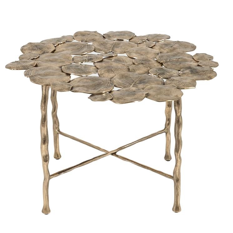 Nymphea Brass Round Cocktail/Coffee Table by Hamilton Conte Hamilton ...