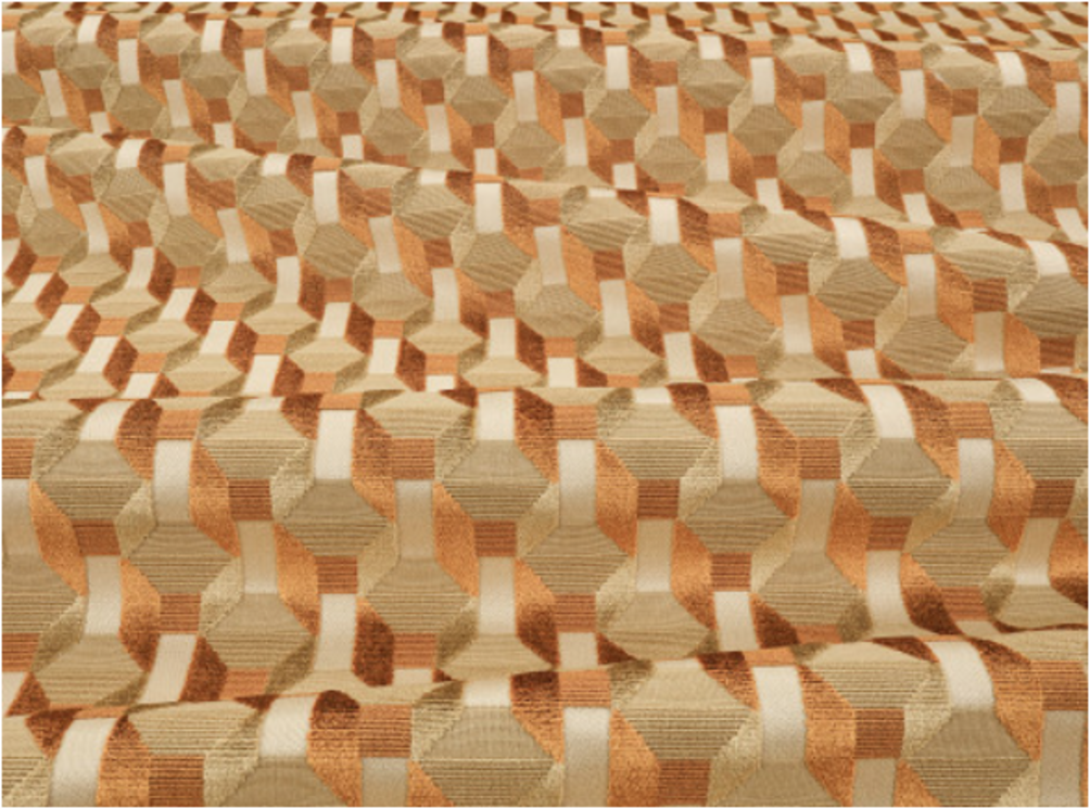 Cubic Copper Fabric by Kirkby Design Kirkby Design - Fabrics ...